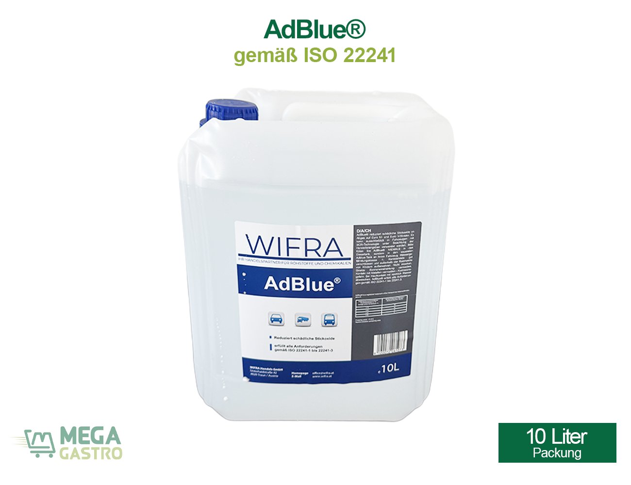 AdBlue® | gemäß ISO 22241 – 10 Liter – Mega Gastro